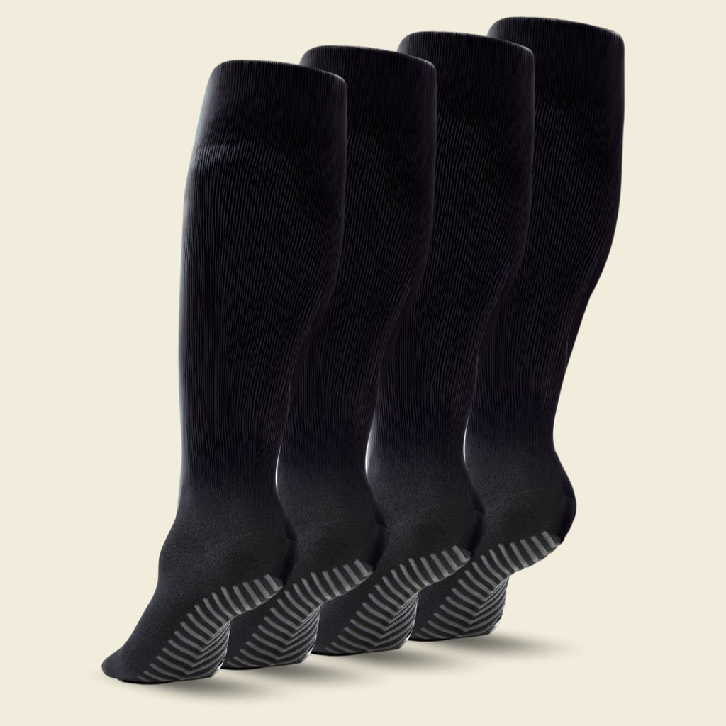 Men's Compression Grip Socks 4-Pack, Black – Gripjoy Socks